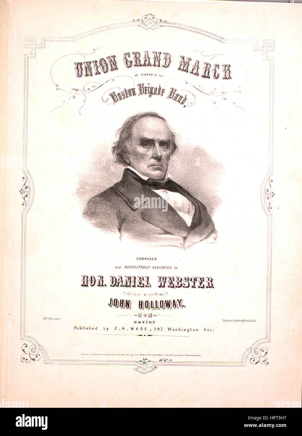 Sheet music cover image of the song 'Union Grand March', with original ...