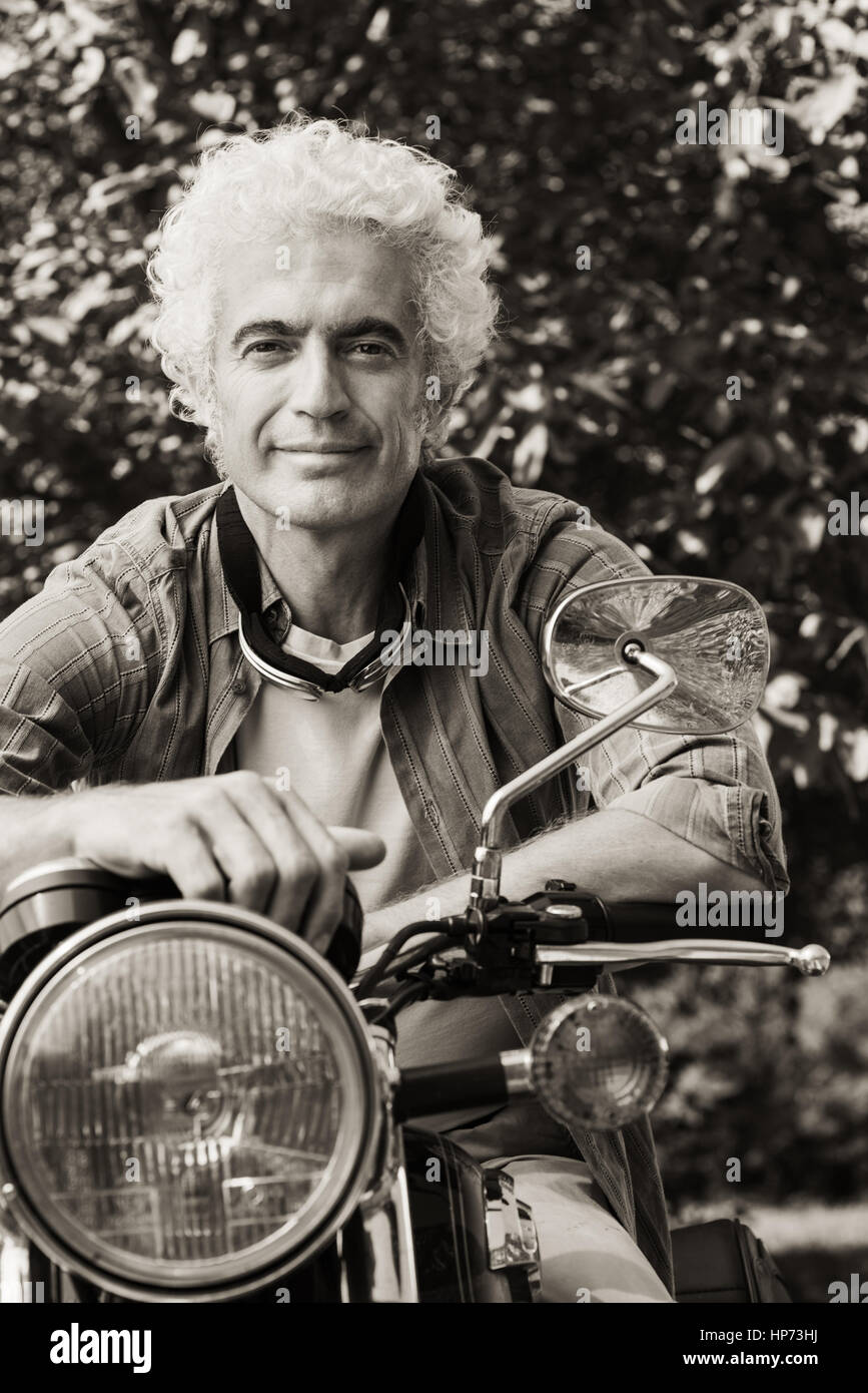 Vintage old man looking happy hi-res stock photography and images - Alamy