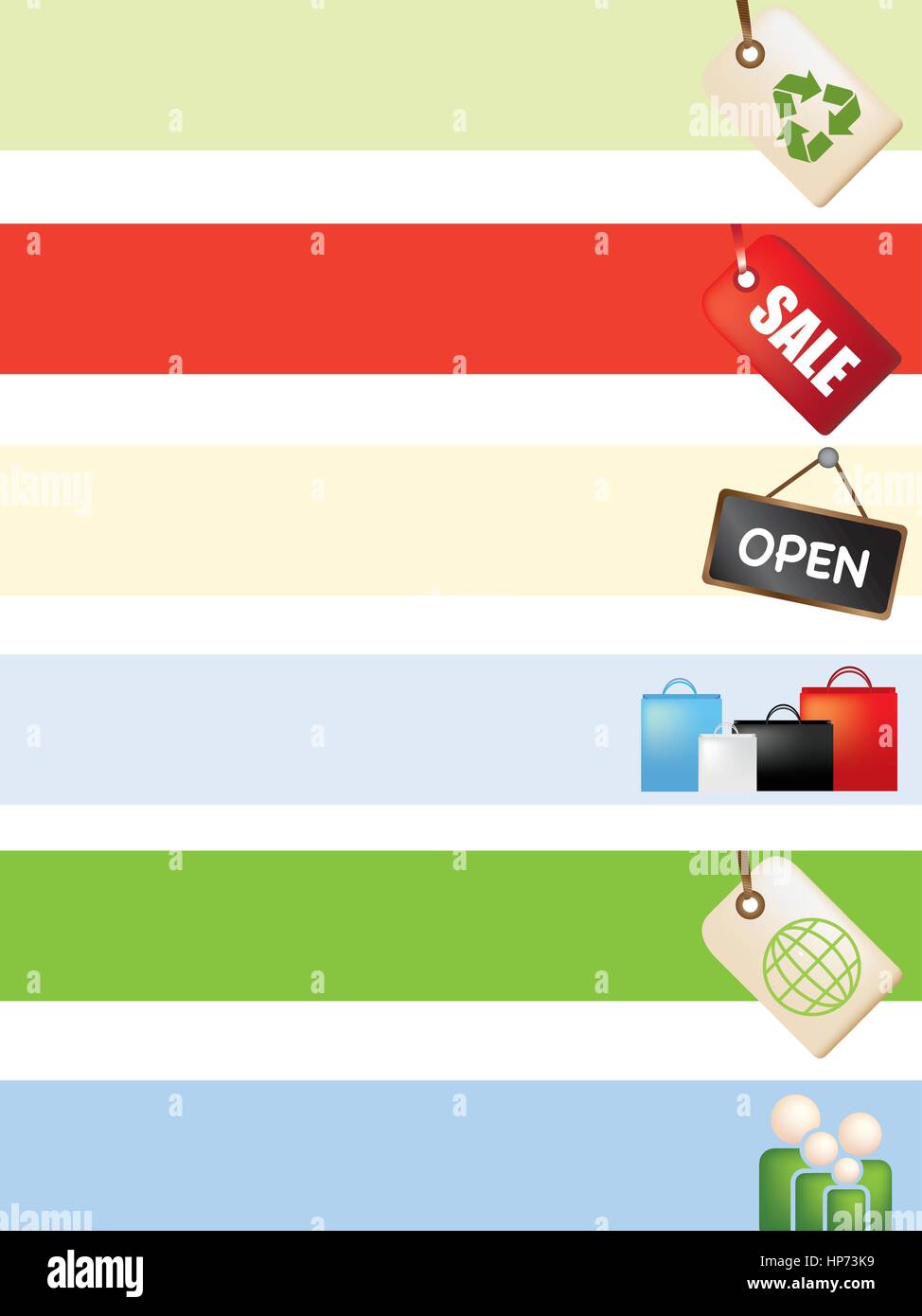 collection of editable vector clip-art banners for use as letterheads ...