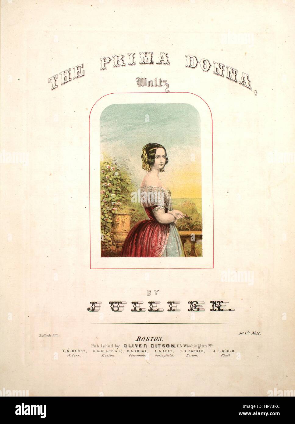 Sheet music cover image of the song 'The Prima Donna Waltz', with ...