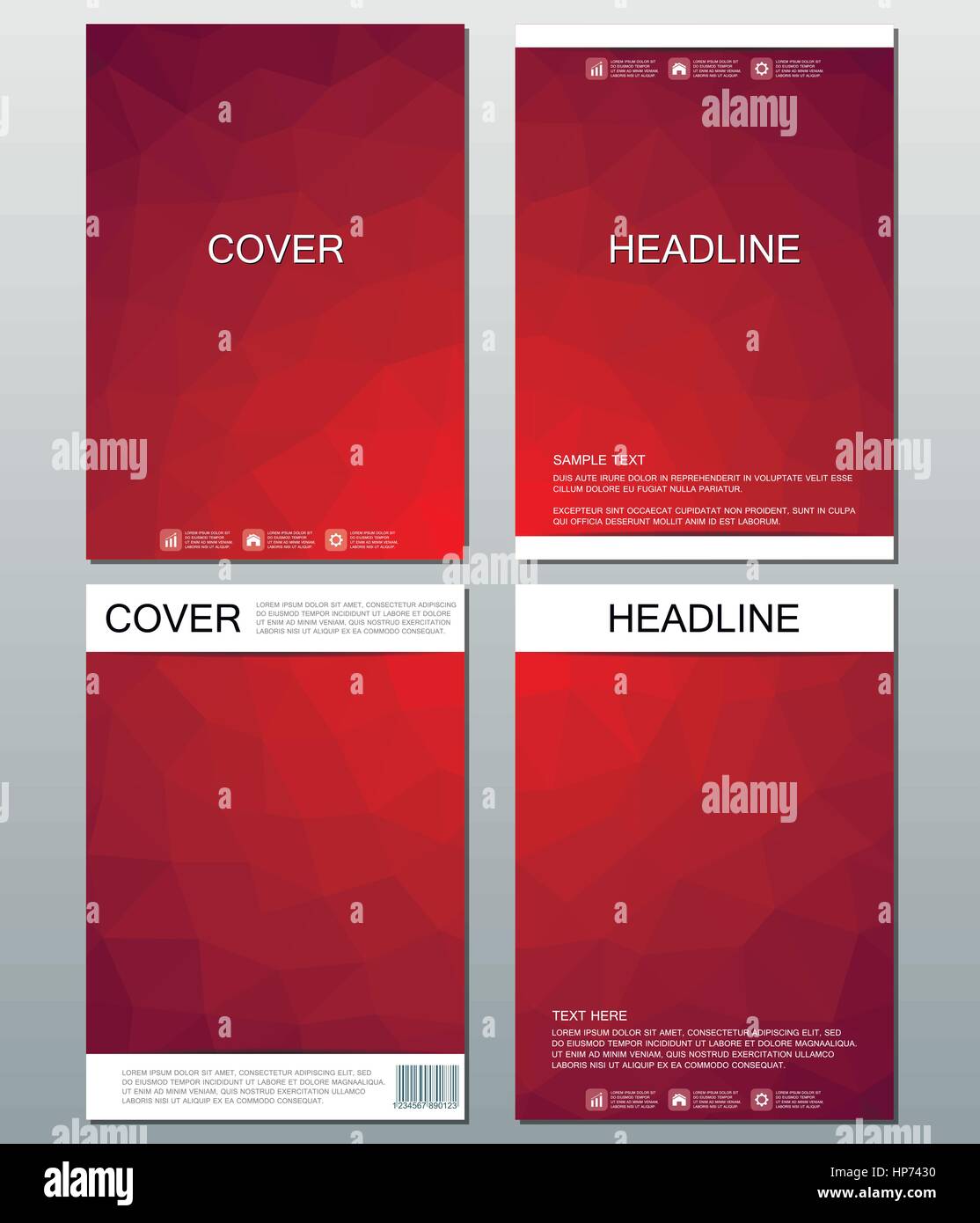 Vector brochure template, flyer, cover magazine in A4 size. Business abstract background with ...