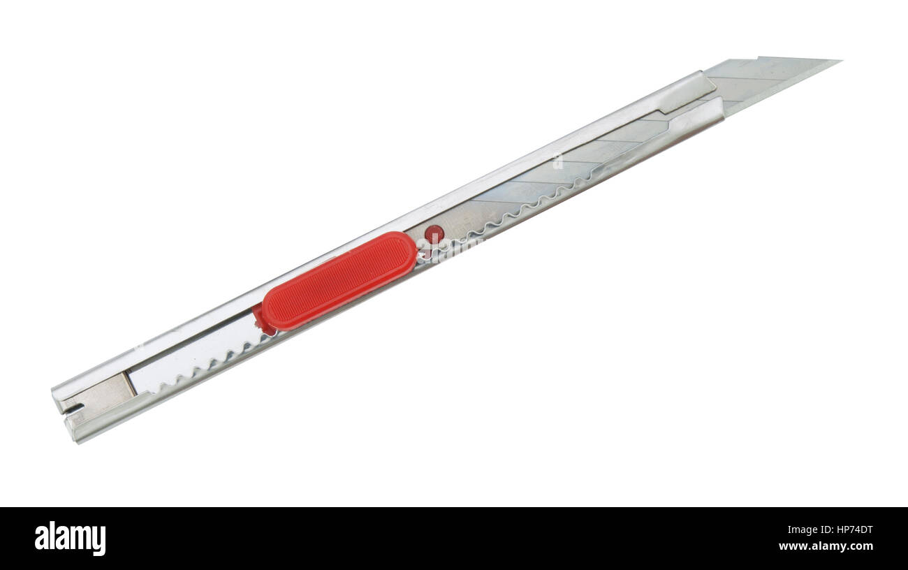 Stainless steel cutter isolated on white background Stock Photo - Alamy