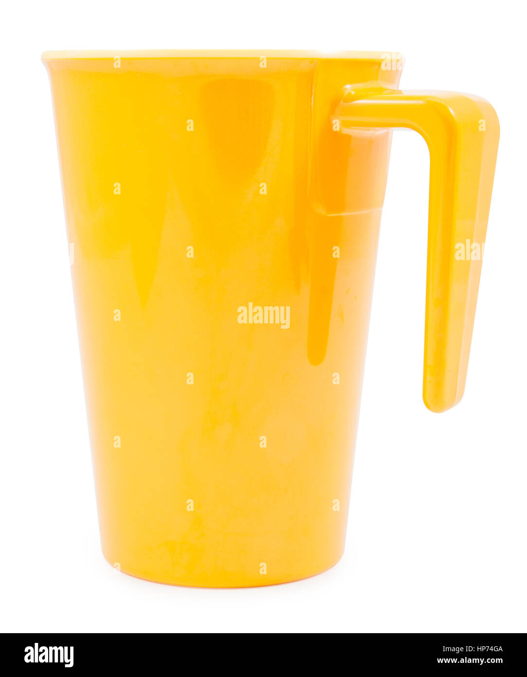 Yellow Plastic Cup crash isolated on white background, file includes a ...