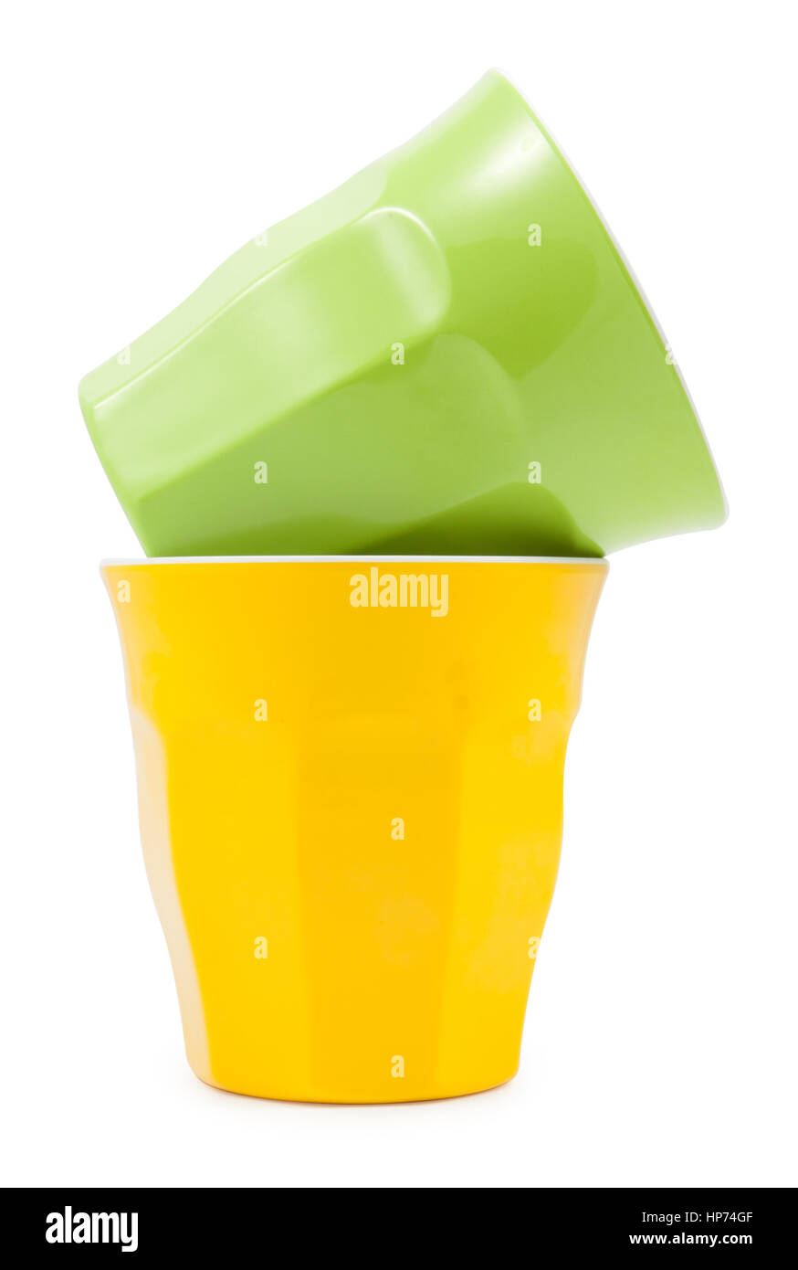 Plastic Cup crash isolated on white background, file includes a ...