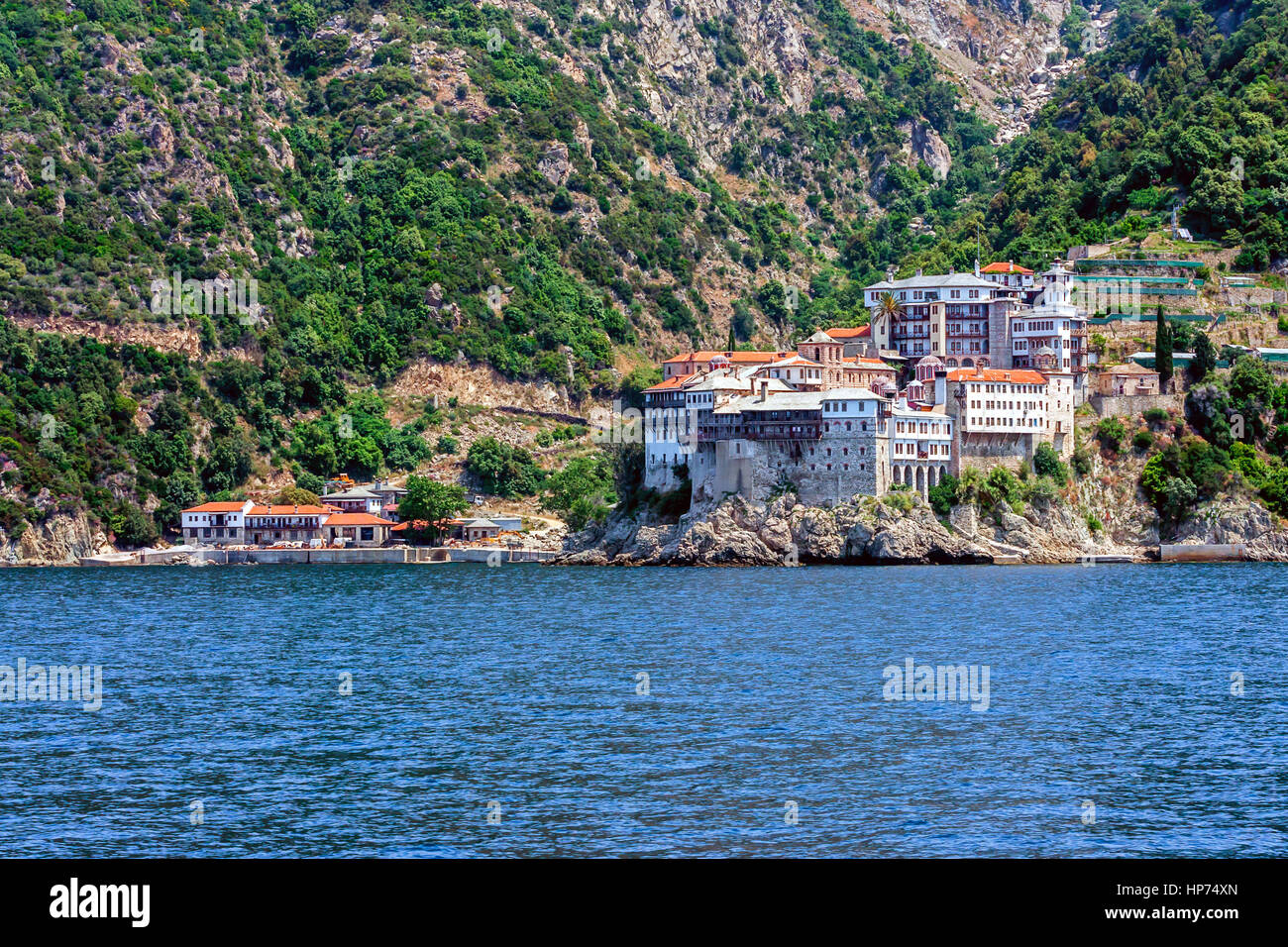 Dionysiou monastery , Mount Athos Stock Photo - Alamy
