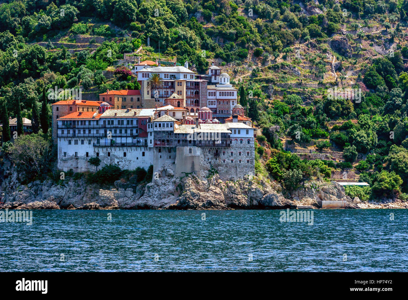 Gregoriou monastery, Mount Athos Stock Photo - Alamy