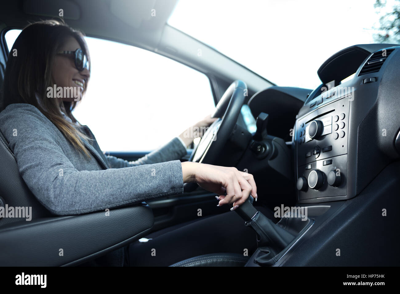 Gear stick girl hi-res stock photography and images - Alamy