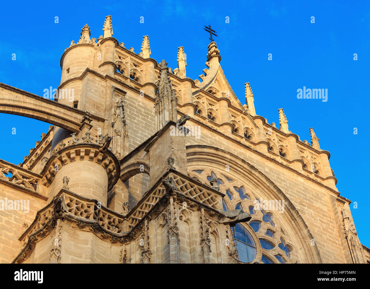 Seville Cathedral (or Cathedral of Saint Mary of the See) top view on ...