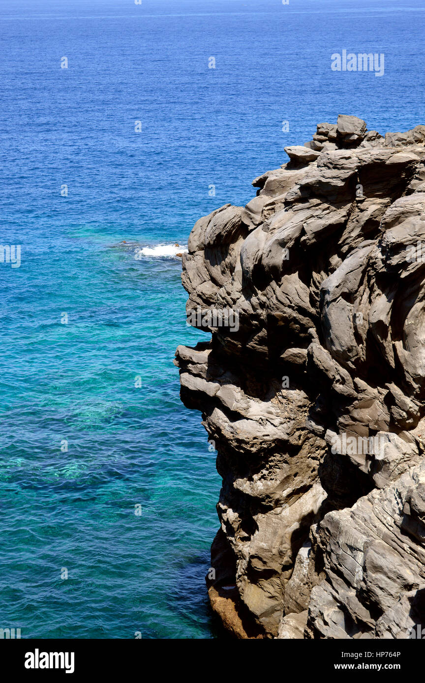 Callao Salvaje coast volcanic rock formation in Adeje Tenerife Stock ...