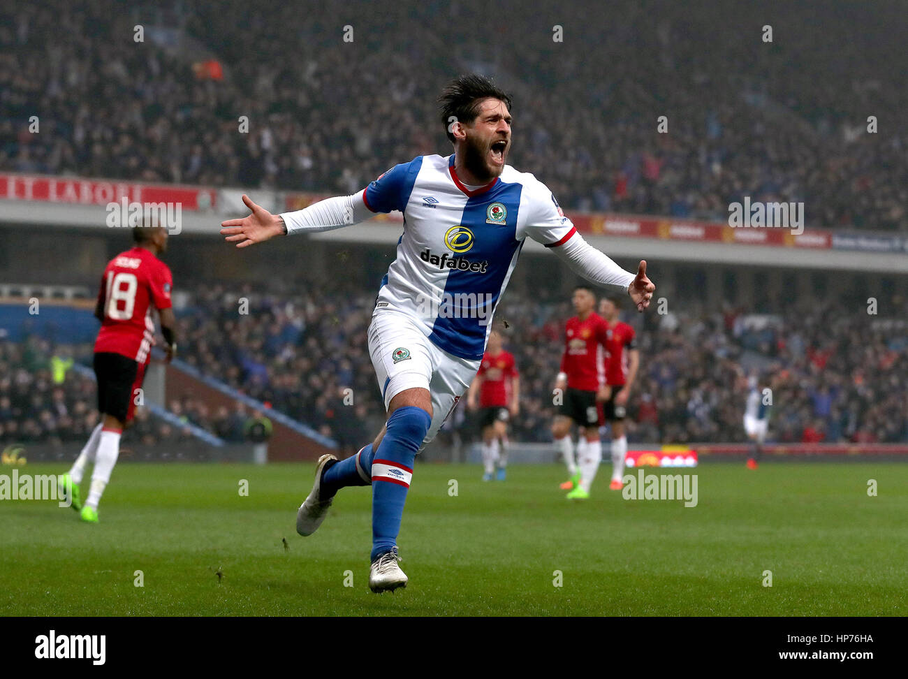 Blackburn Rovers' Danny Graham celebrates scoring his side's first goal ...