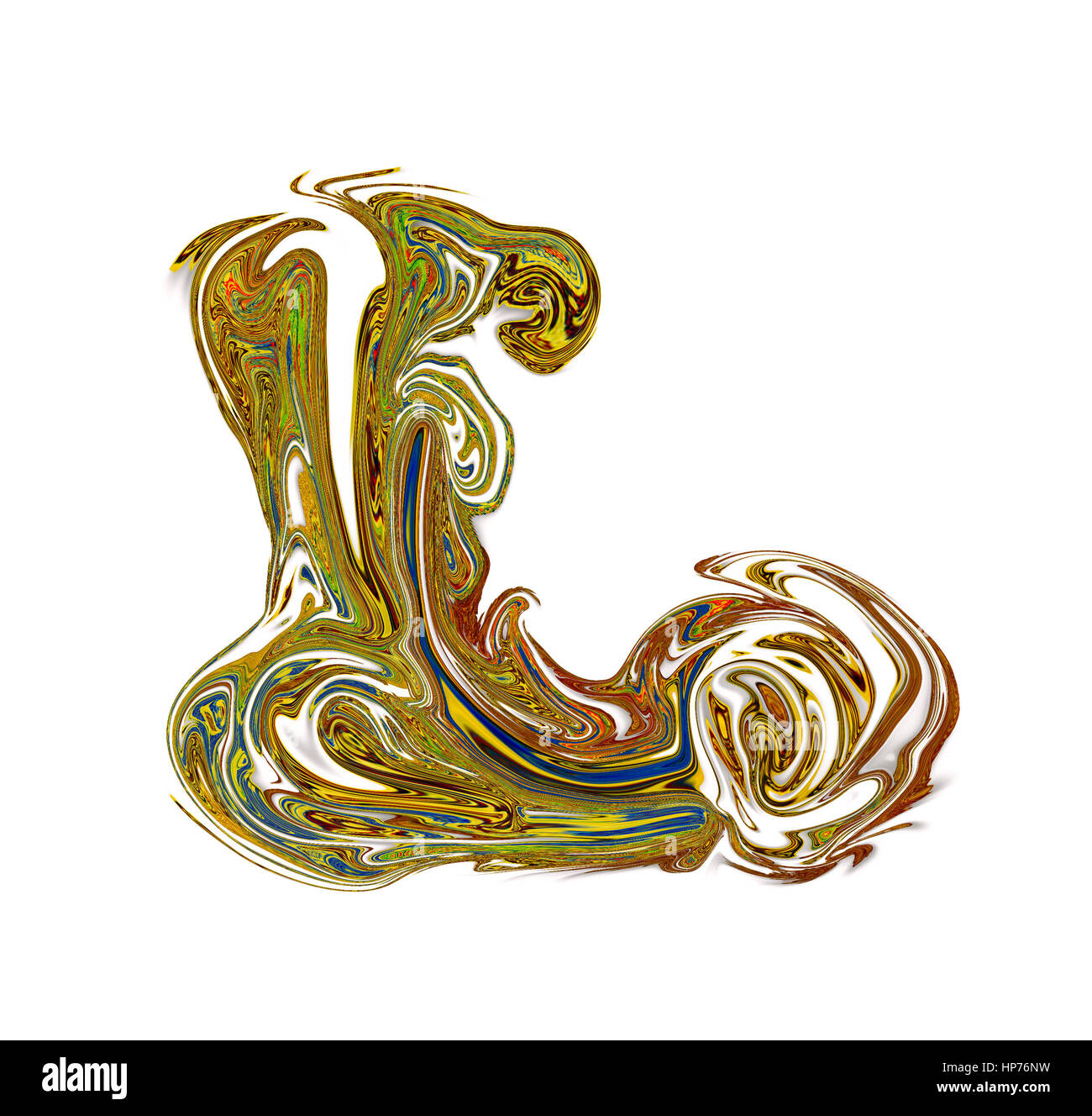 Luxuriously illustrated old capital letter L Stock Photo - Alamy