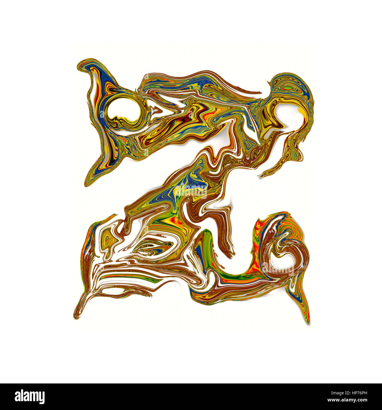 Luxuriously illustrated painted letter Z Stock Photo - Alamy