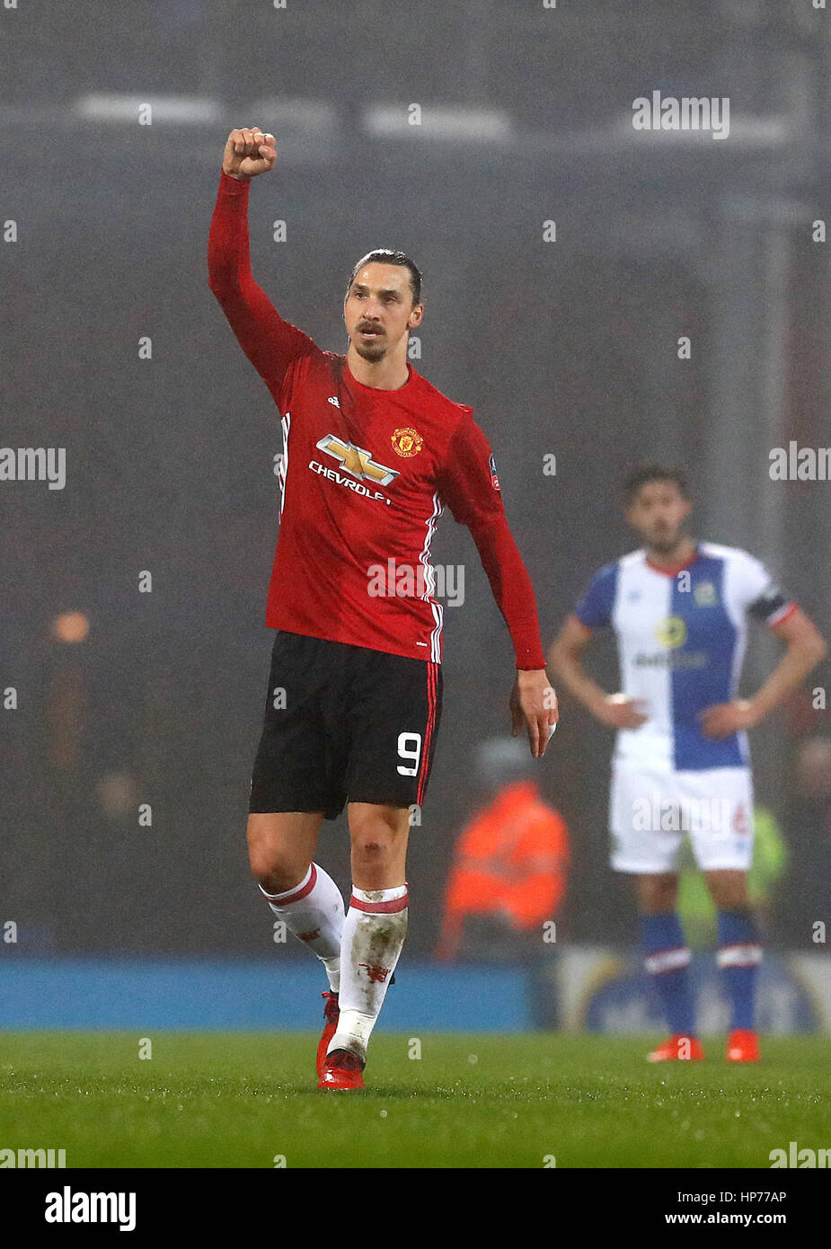 Manchester United's Zlatan Ibrahimovic celebrates scoring his side's ...