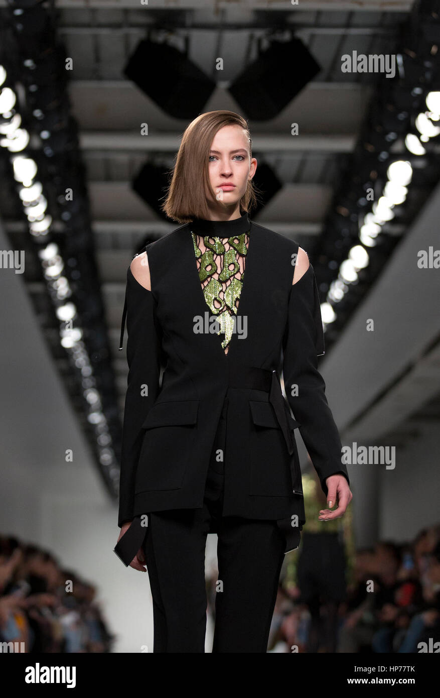 Models during the David Koma Autumn/Winter 2017 London Fashion Week ...