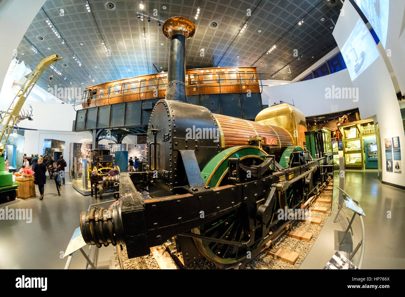 Liverpool and Manchester railway locomotive 'Lion' in Museum of ...