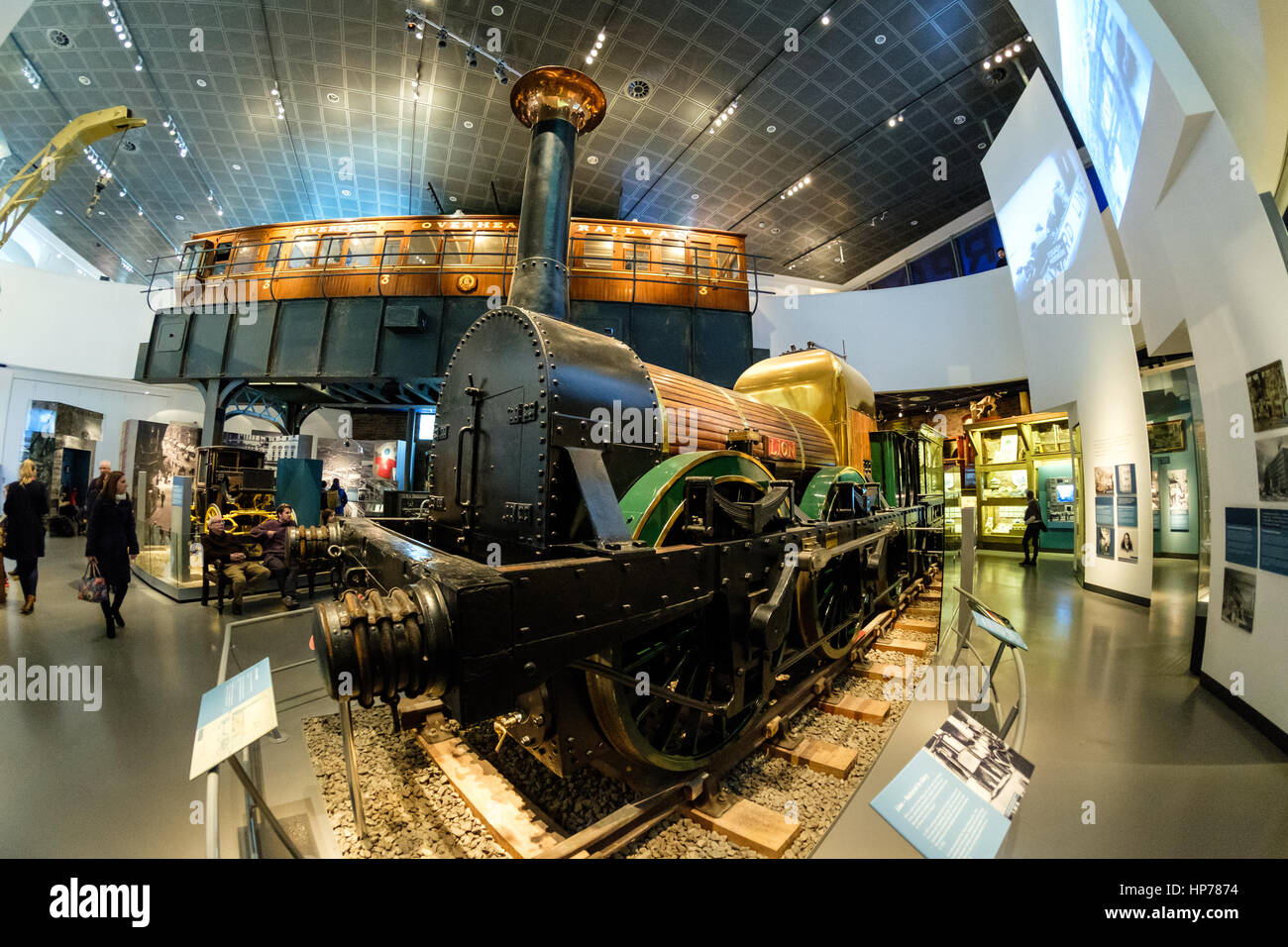 Liverpool and Manchester railway locomotive 'Lion' in Museum of ...