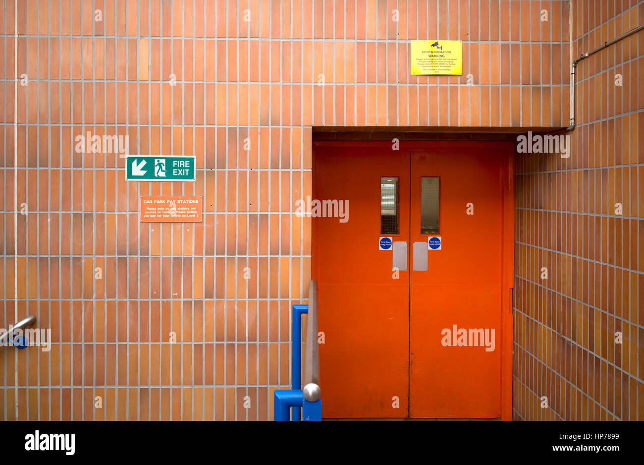 1980s fire exit sign hi-res stock photography and images - Alamy