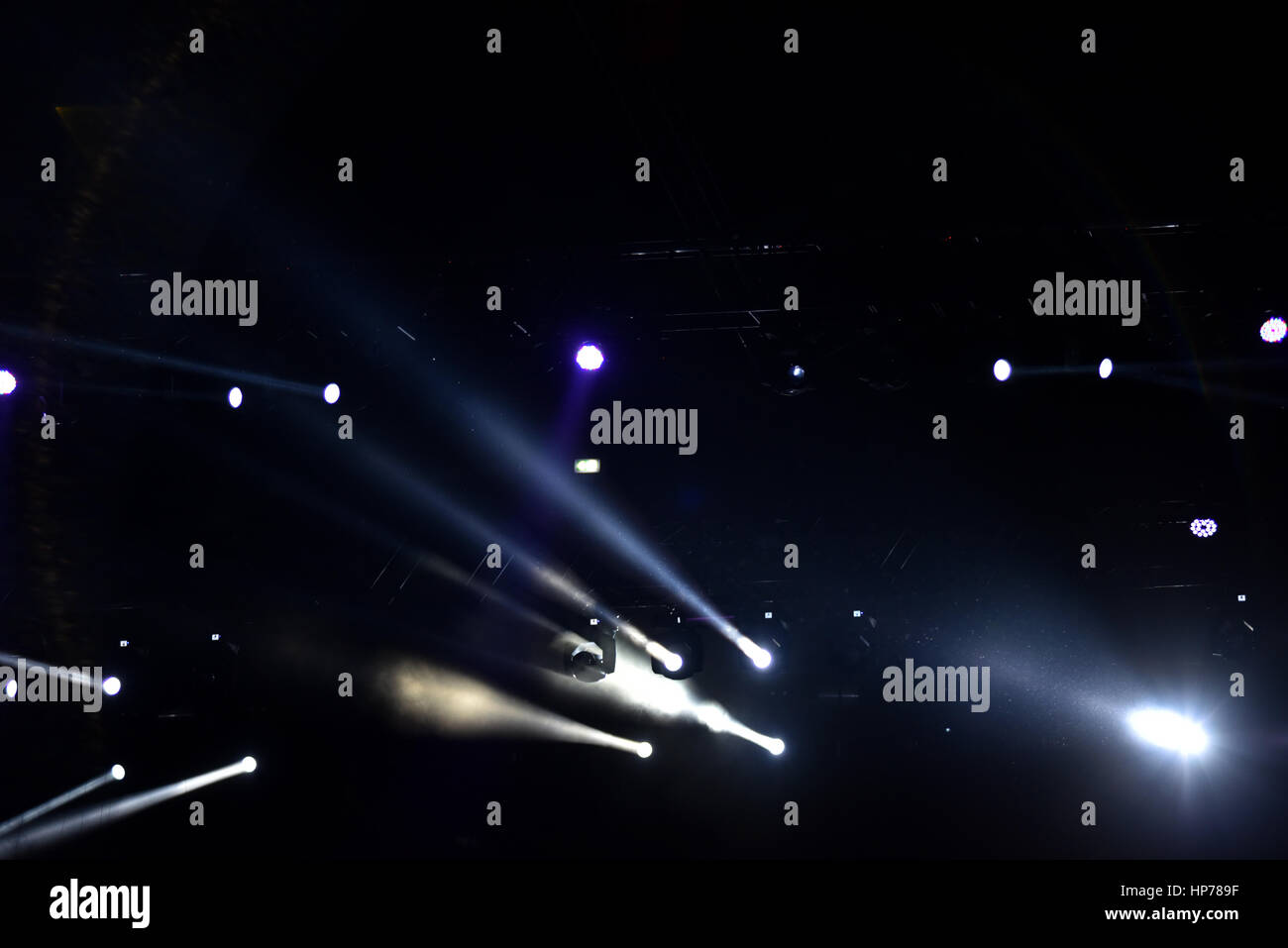 Stage lights at a live concert Stock Photo - Alamy