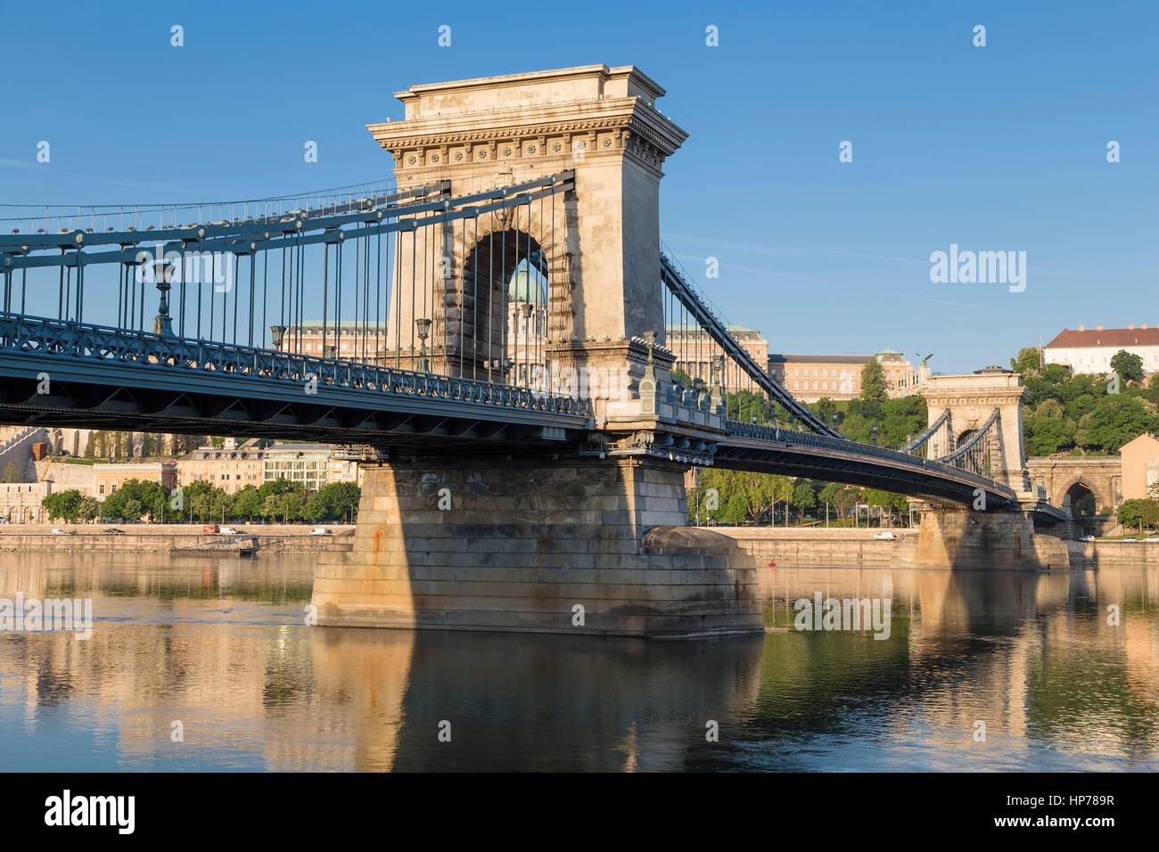 Szechenyi Chain Bridge. Budapest. Hungary Stock Photo - Alamy