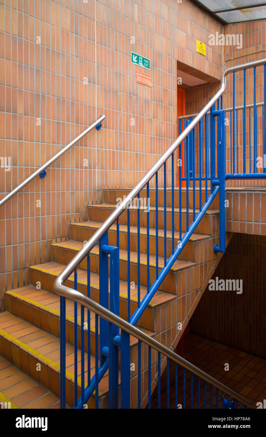 Staircase leading from car park to shopping centre, Bracknell ...