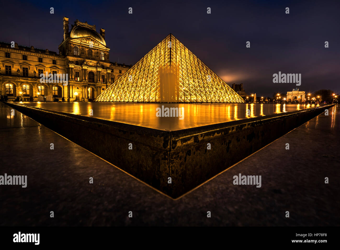 Louvre pyramid interior hi-res stock photography and images - Alamy