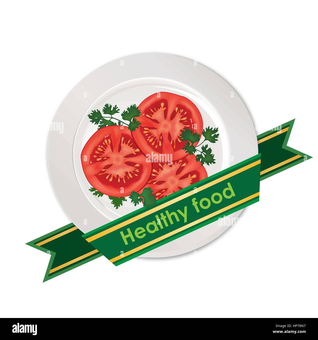 Healthy food sign Stock Vector Image & Art - Alamy