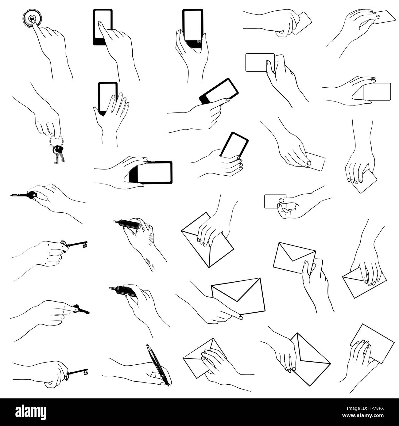 Hands people credit card Stock Vector Images - Alamy