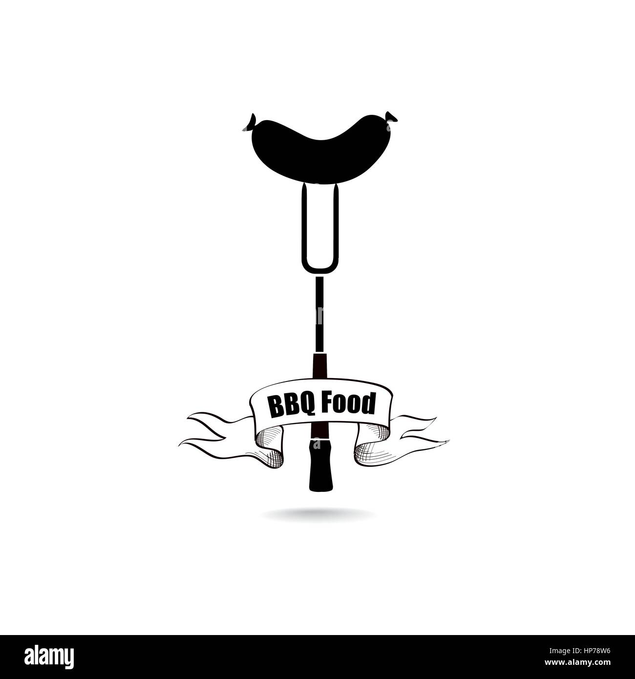 Cartoon meat sausage grilled Cut Out Stock Images & Pictures - Alamy