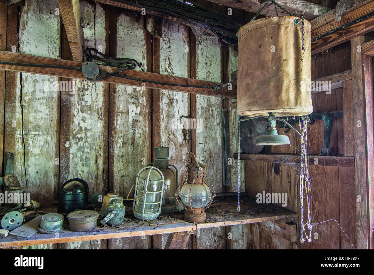 Treasures from past and hidden within the Barn Stock Photo - Alamy