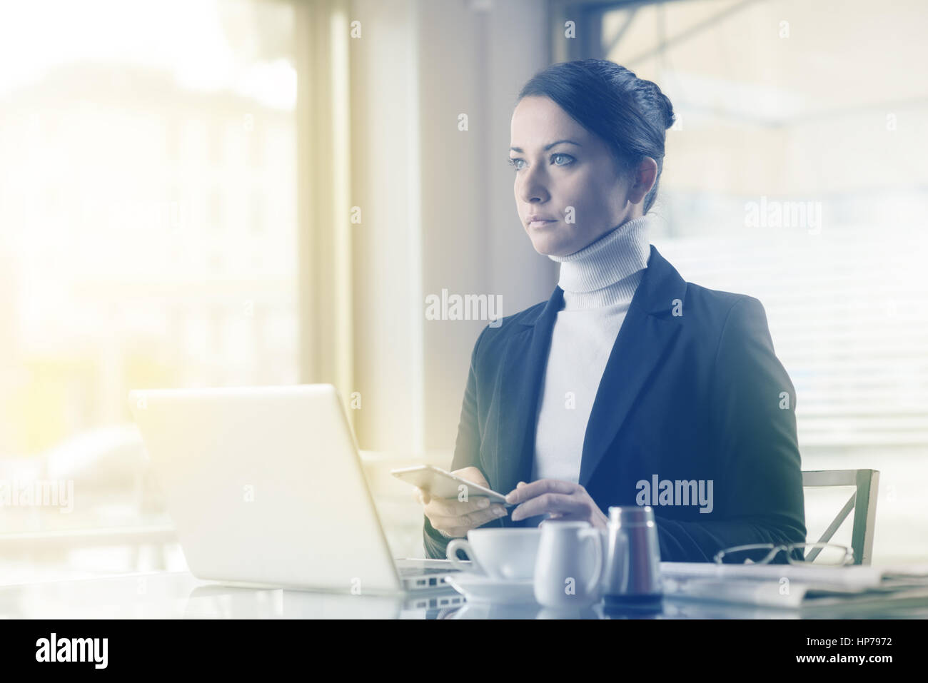 Busy elegant woman bar hi-res stock photography and images - Alamy