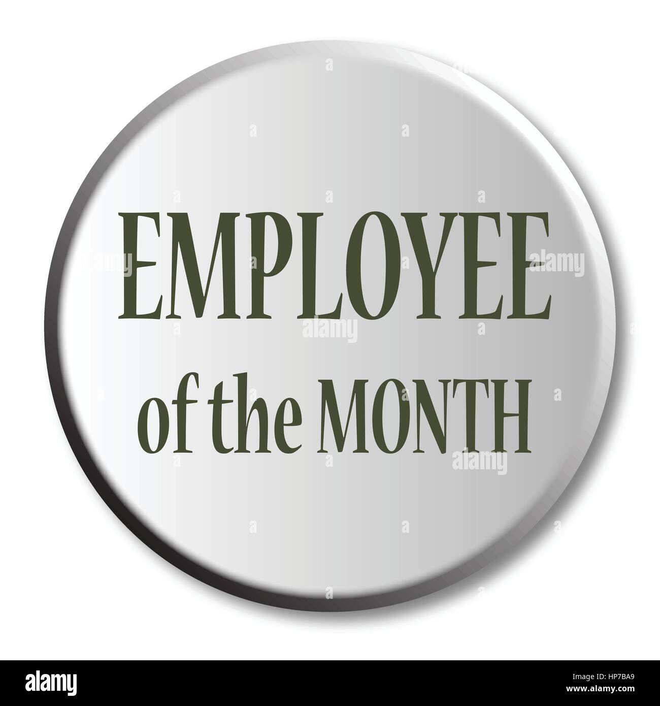 Employee of the month button over a white background Stock Vector Image ...