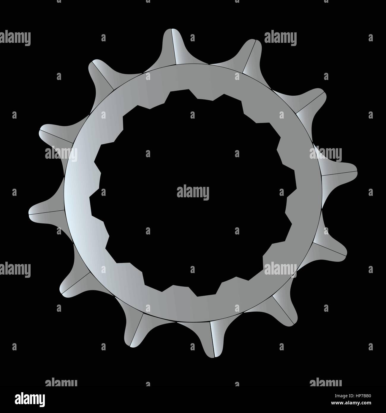 The rear driven cog of a bicycle Stock Vector Image & Art - Alamy