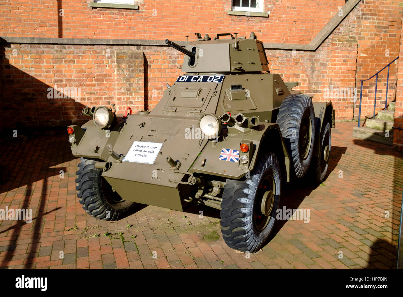 Ferret armoured car at Gloucester Historic Harbour. Soldiers of ...