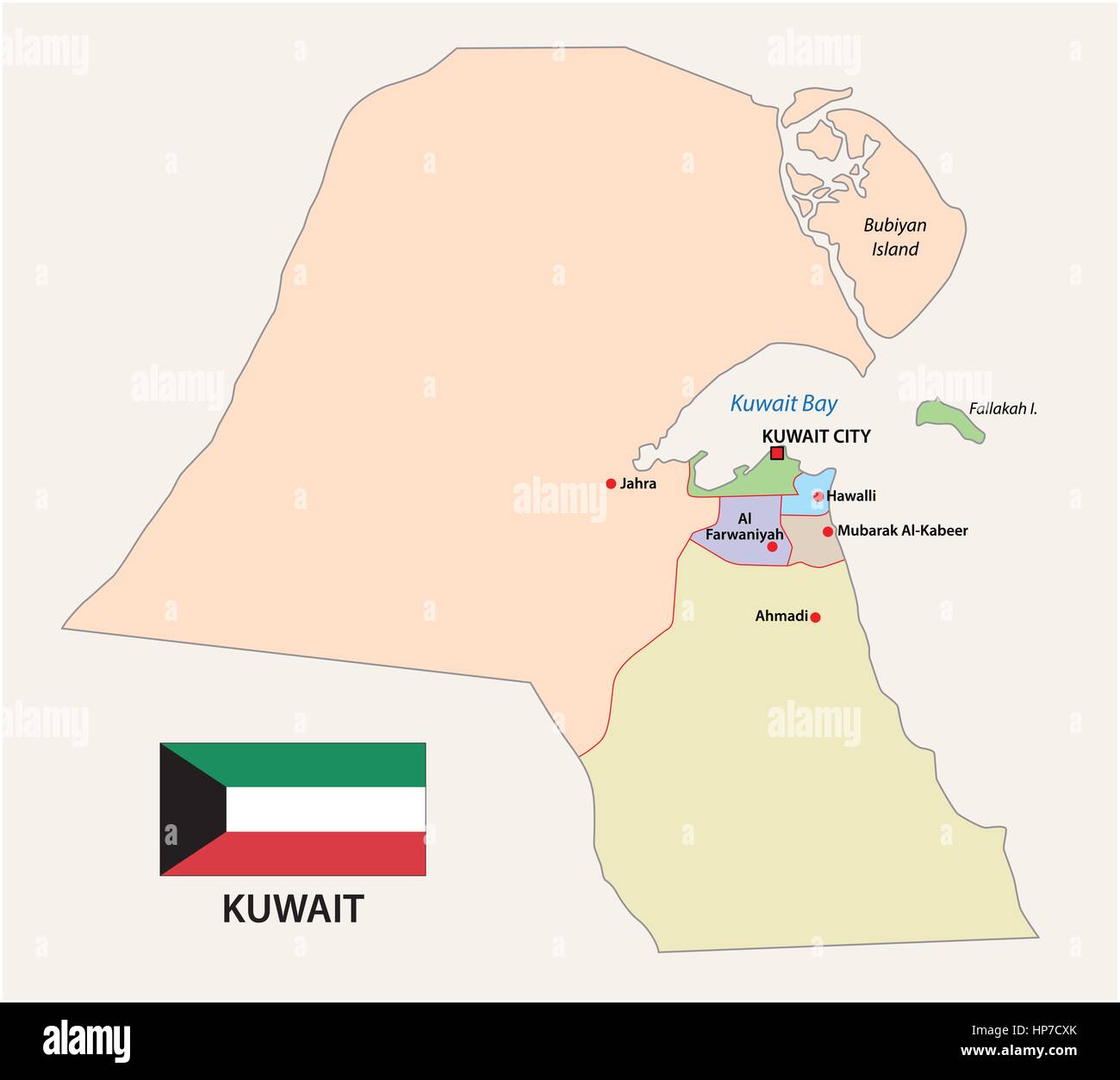 Capital Of Kuwait Map