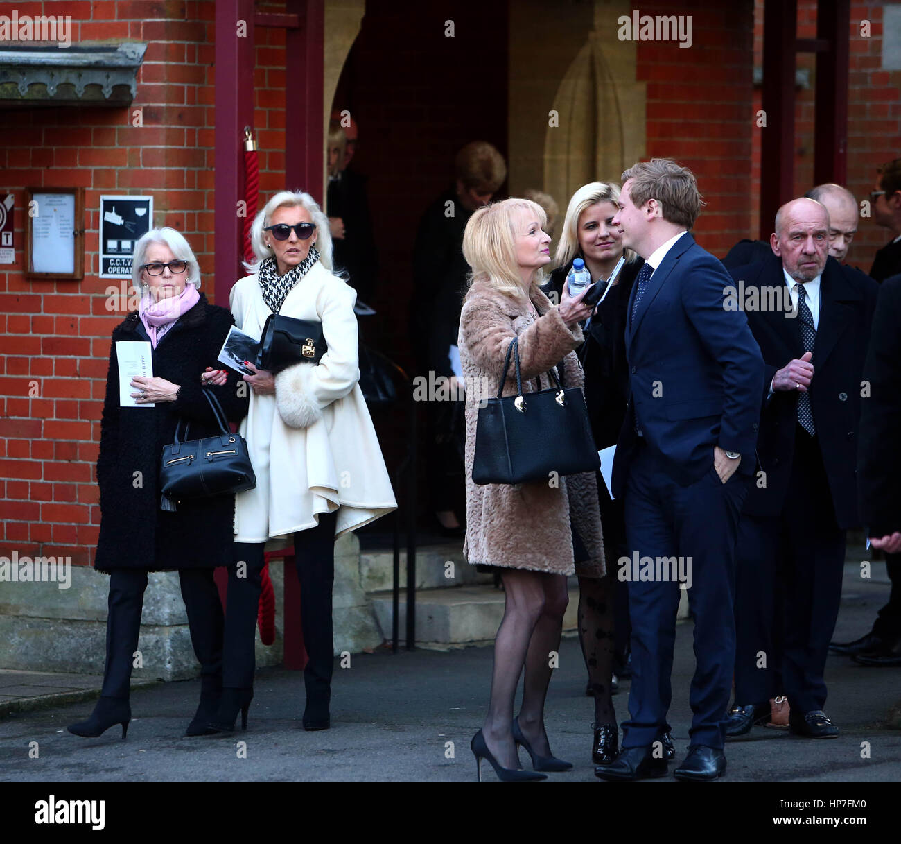 The funeral of Status Quo guitarist Rick Parfitt at Woking Crematorium ...