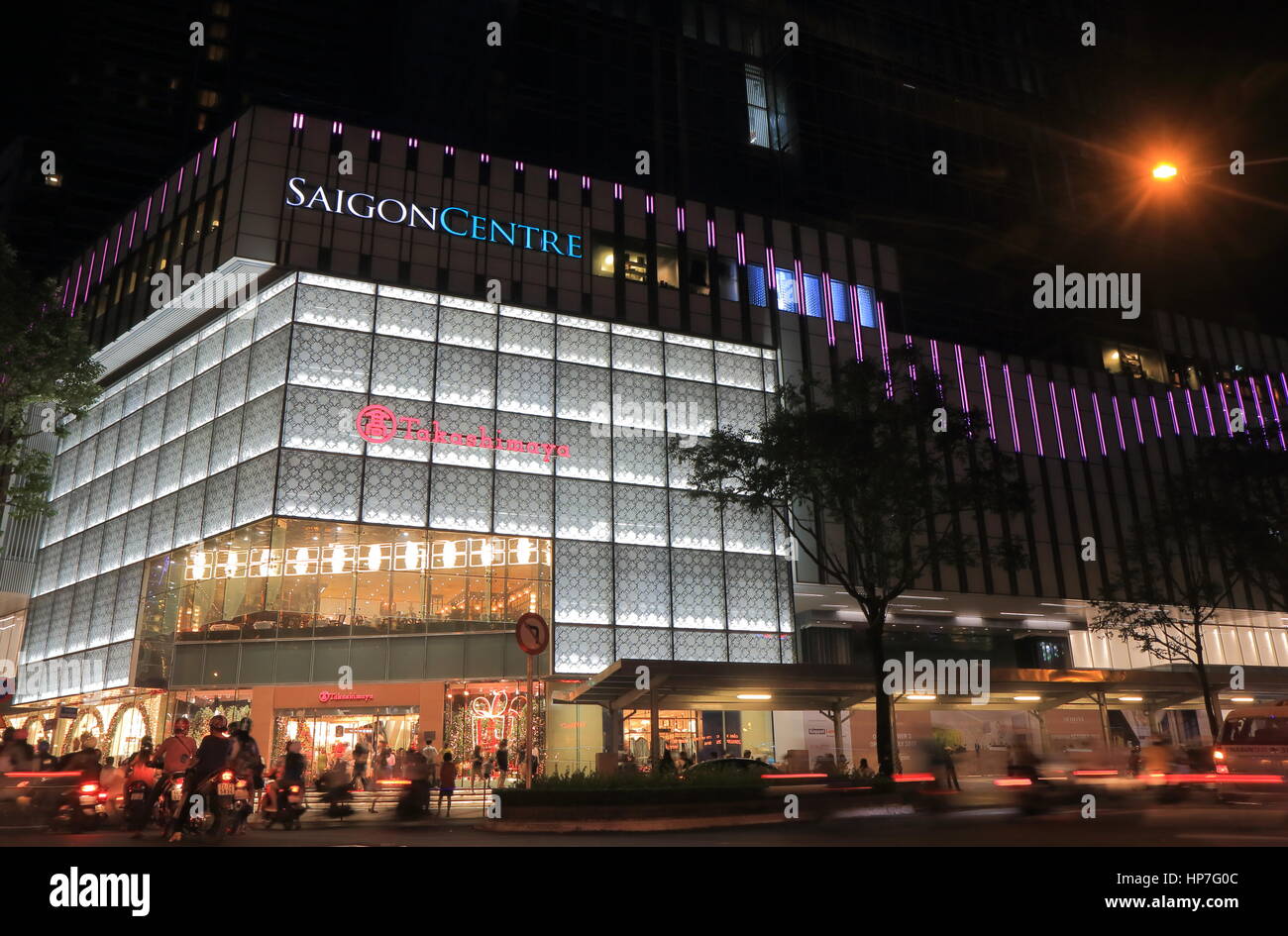 People visit Saigon Centre Takashimaya department store in Ho Chi Minh ...