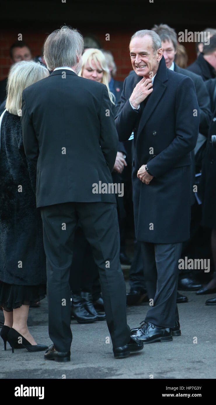 The funeral of Status Quo guitarist Rick Parfitt at Woking Crematorium ...