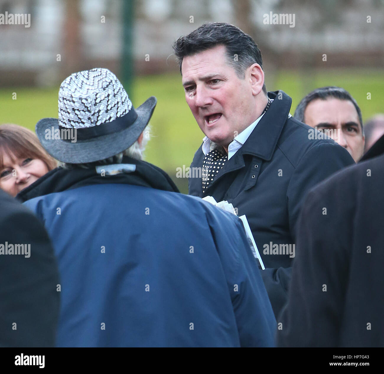 The funeral of Status Quo guitarist Rick Parfitt at Woking Crematorium ...
