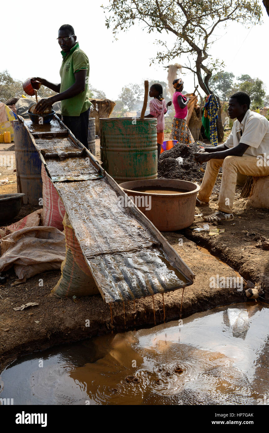BURKINA FASO , Fada N´Gourma, village TINDANGOU, gold mining Camp PAMA ...