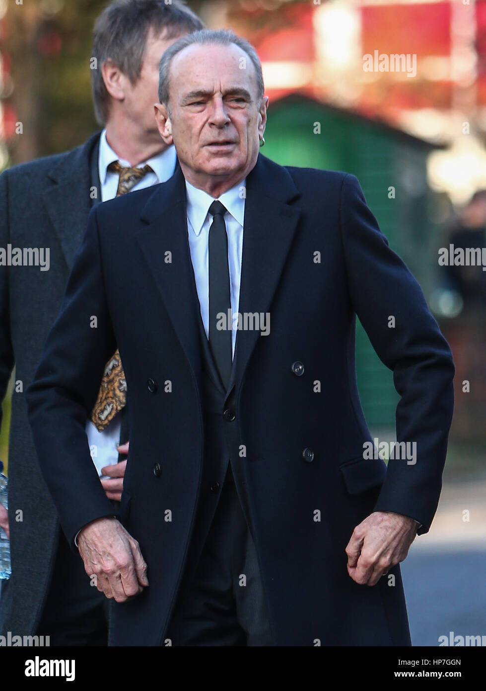 The funeral of Status Quo guitarist Rick Parfitt at Woking Crematorium ...