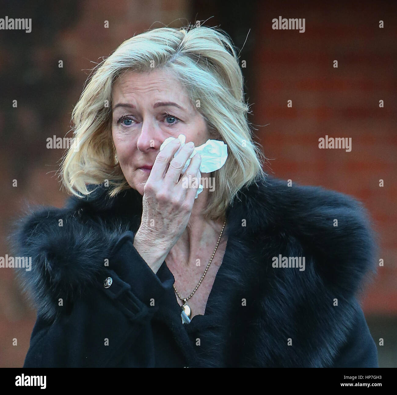 The funeral of Status Quo guitarist Rick Parfitt at Woking Crematorium ...