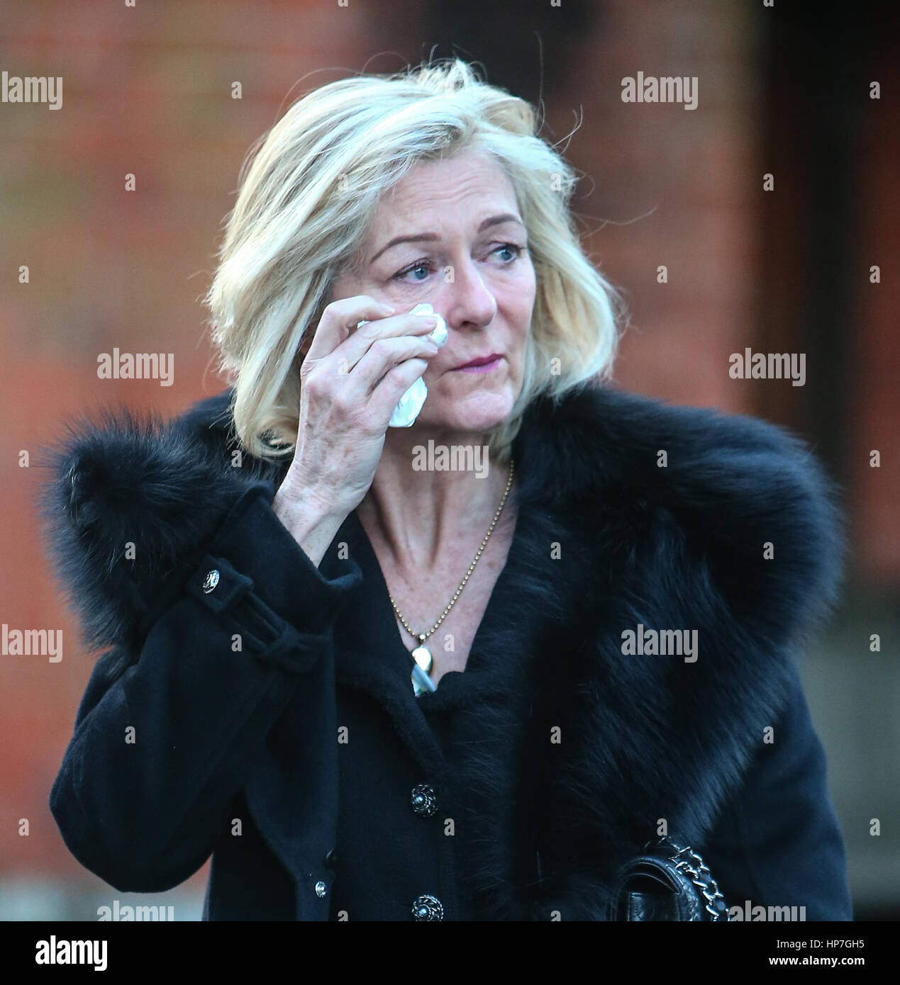 The funeral of Status Quo guitarist Rick Parfitt at Woking Crematorium ...