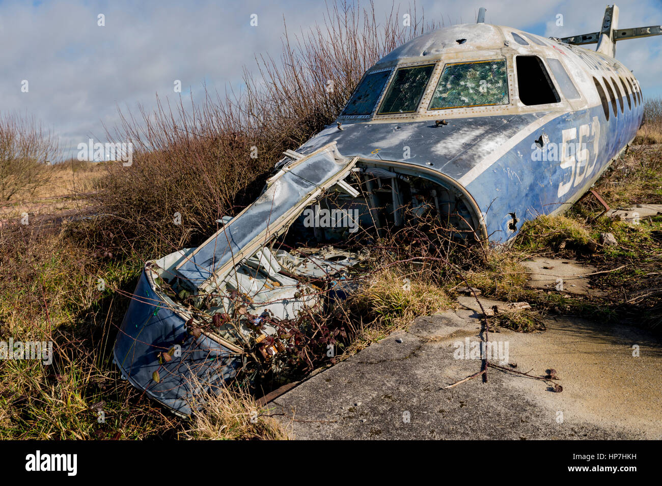 Jetstream T2 airframe, Royal Navy Training Aid Stock Photo - Alamy