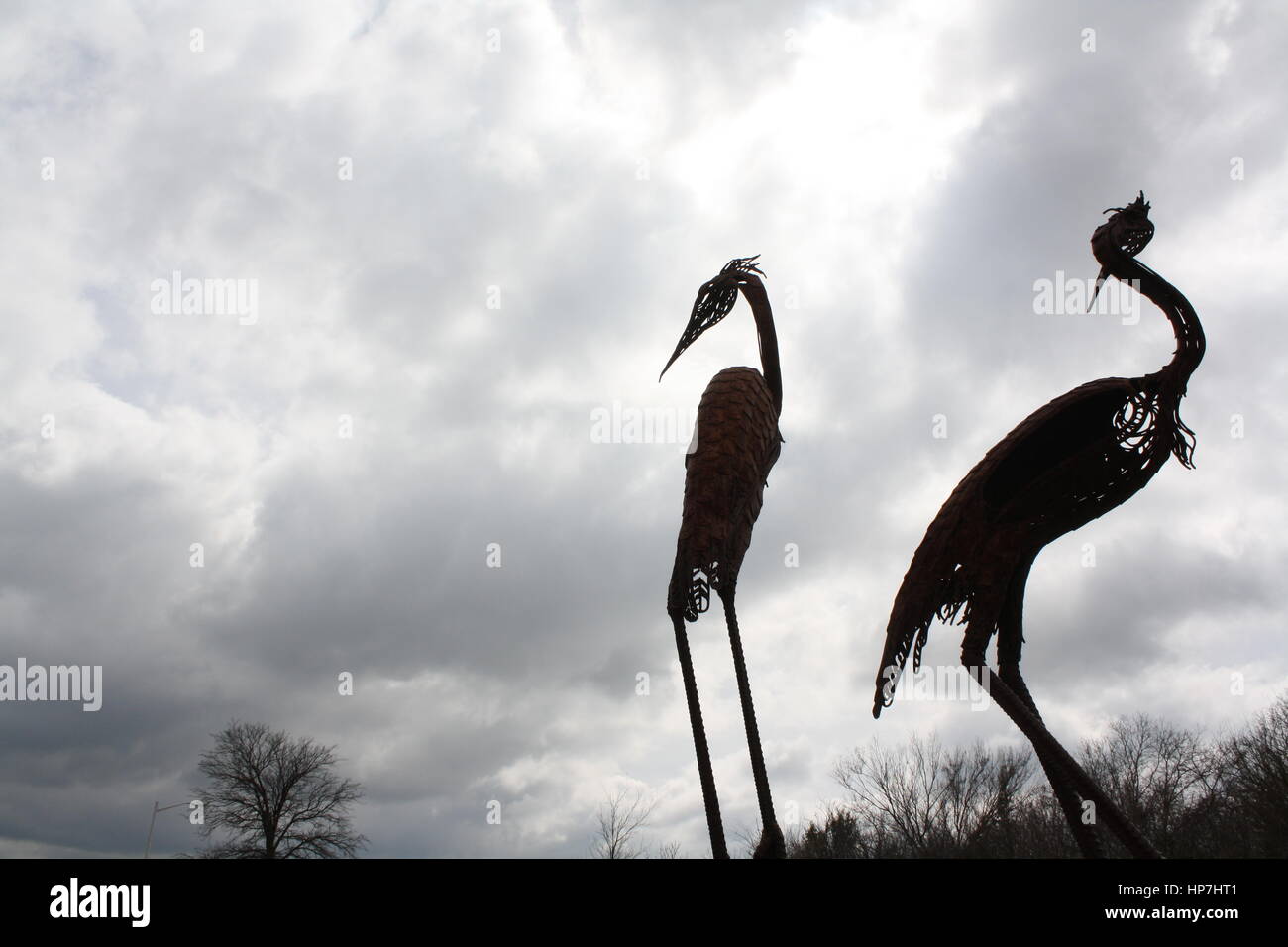 Crane Statue- Park Stock Photo - Alamy