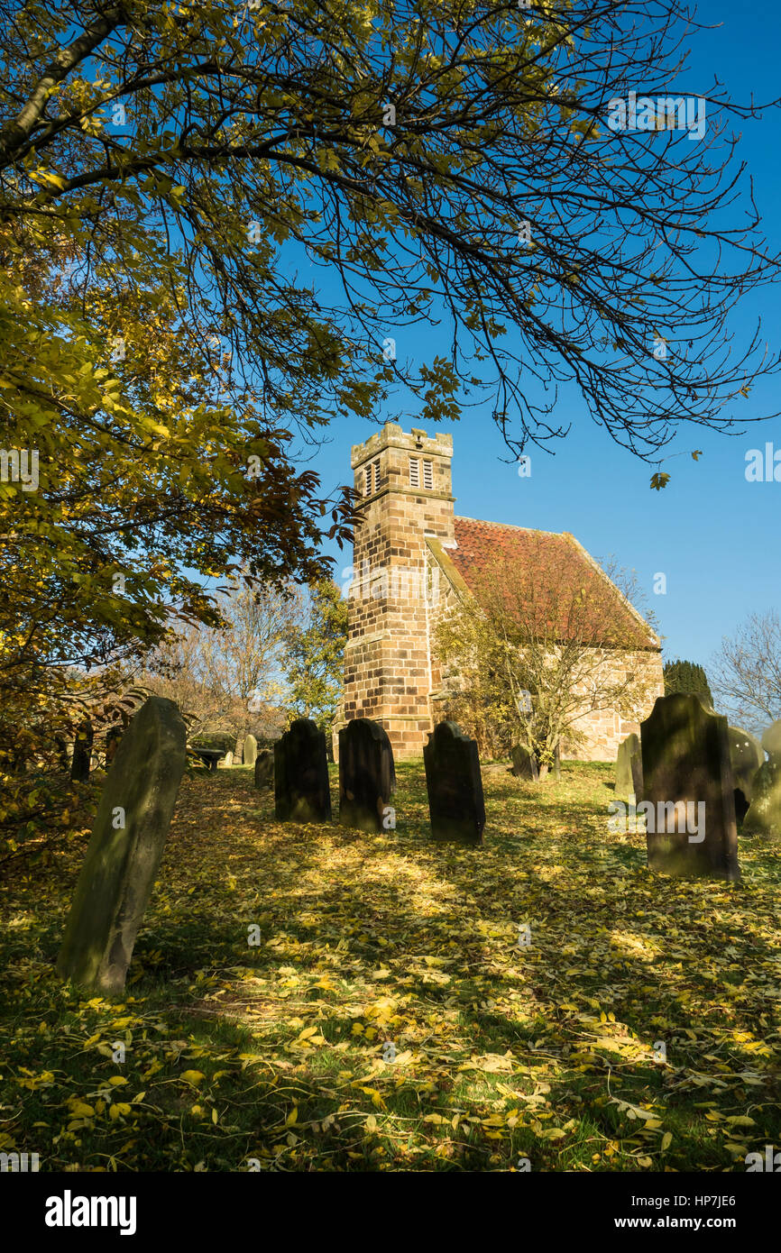 St Andrews Little Church at Autumn, Upleatham, Cleveland. Reputed ...
