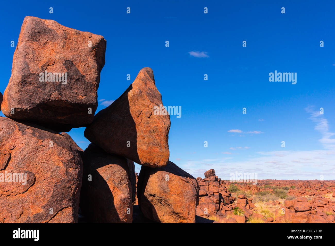 Stone formation at Giant's Playground, Keetmanshoop, Namibia Stock ...
