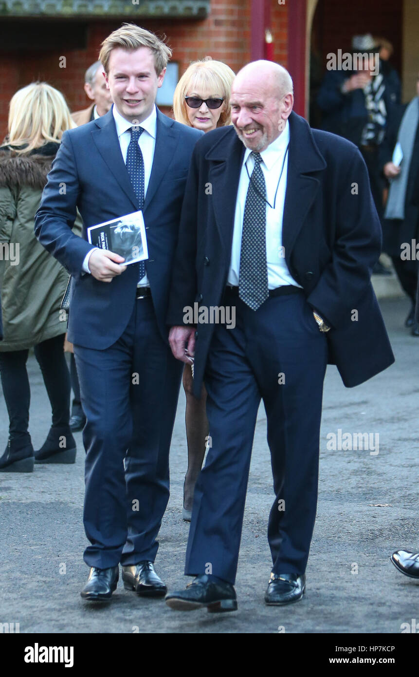 The funeral of Status Quo guitarist Rick Parfitt at Woking Crematorium ...