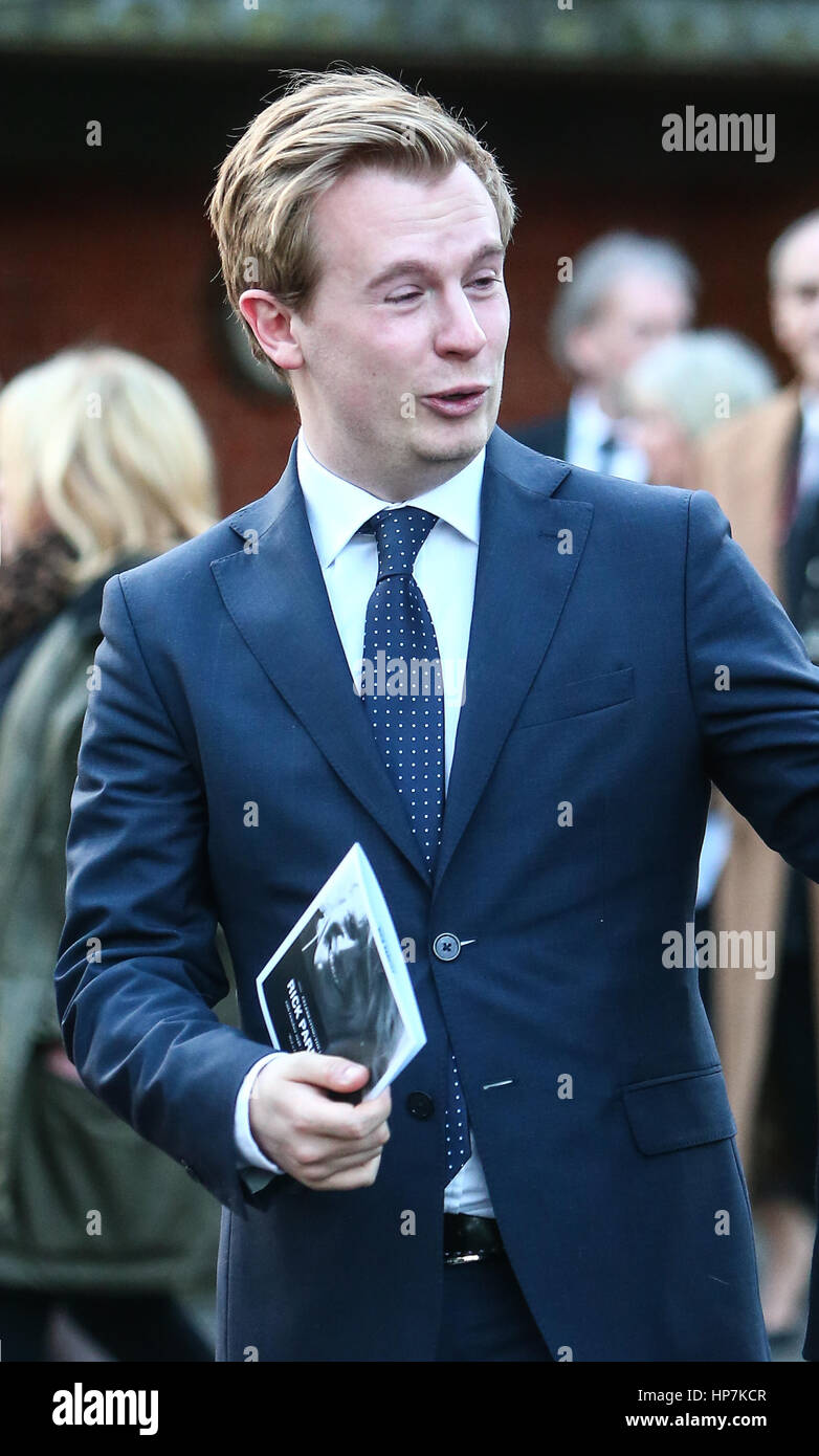 The funeral of Status Quo guitarist Rick Parfitt at Woking Crematorium ...