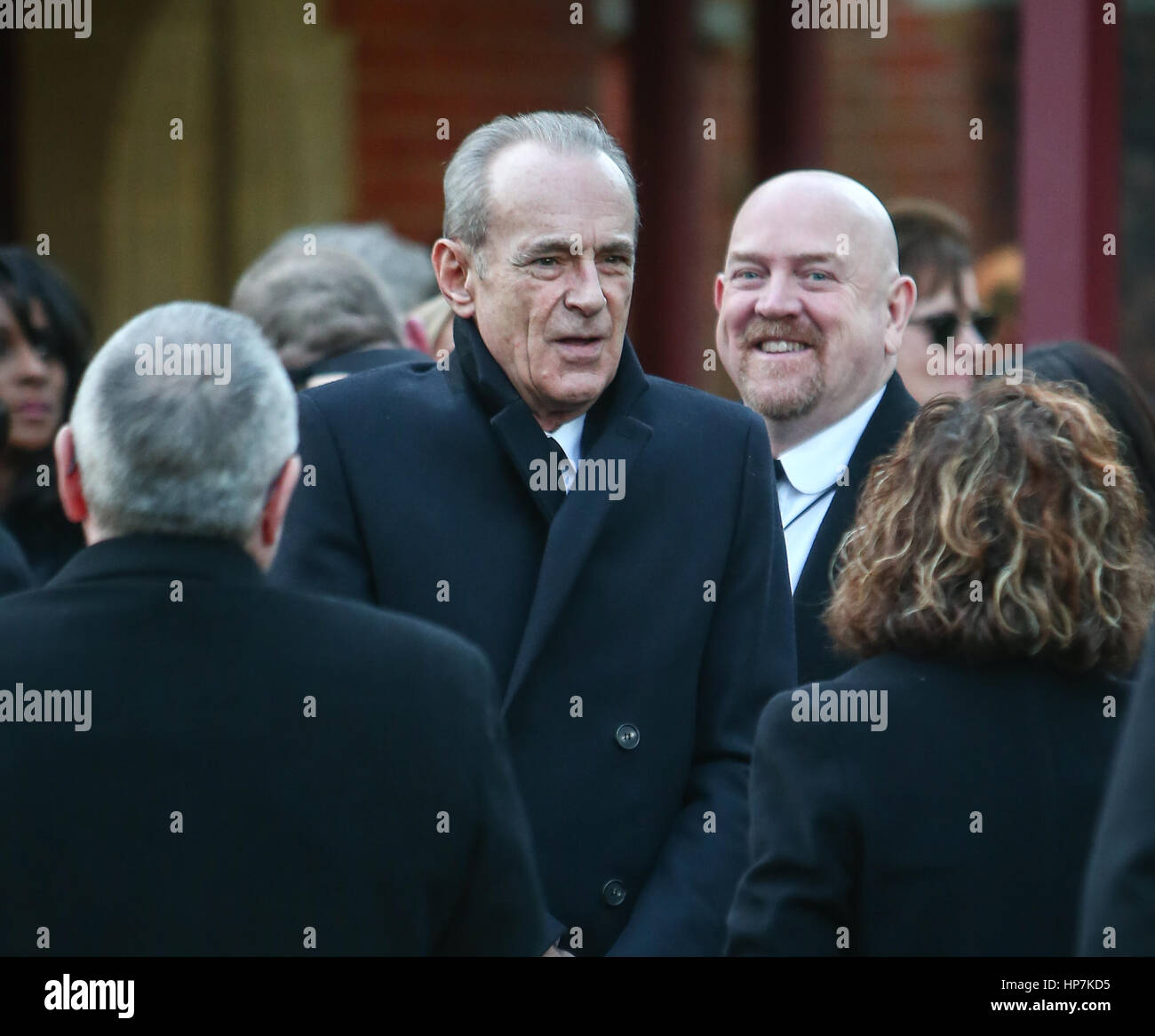 The funeral of Status Quo guitarist Rick Parfitt at Woking Crematorium ...