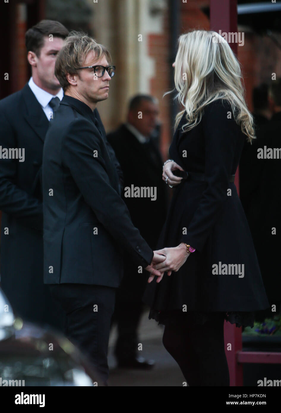 The funeral of Status Quo guitarist Rick Parfitt at Woking Crematorium ...